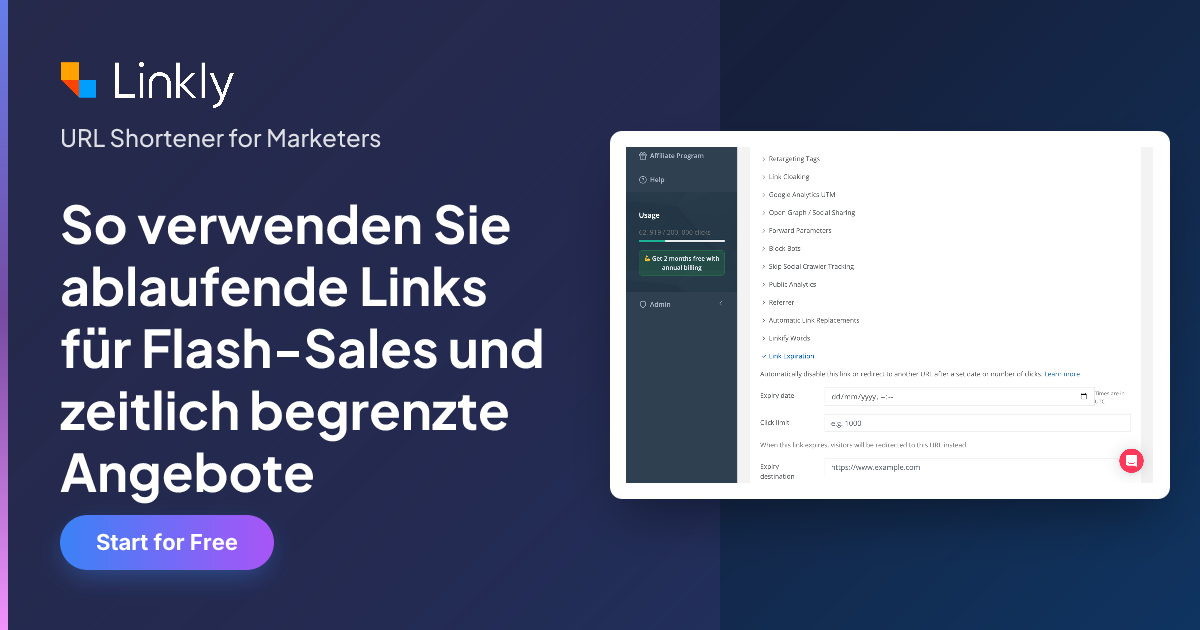 So verwenden Sie ablaufende Links für Flash-Sales und zeitlich ...