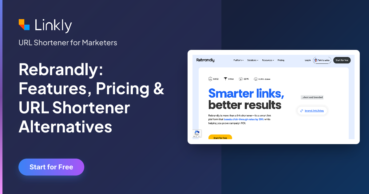 Rebrandly: Features, Pricing & URL Shortener Alternatives — Linkly