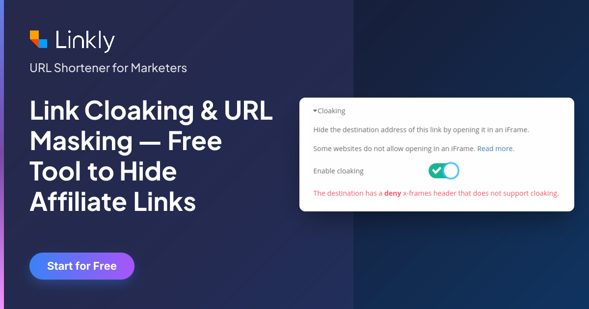Link Cloaking & URL Masking — Free Tool to Hide Affiliate Links — Linkly