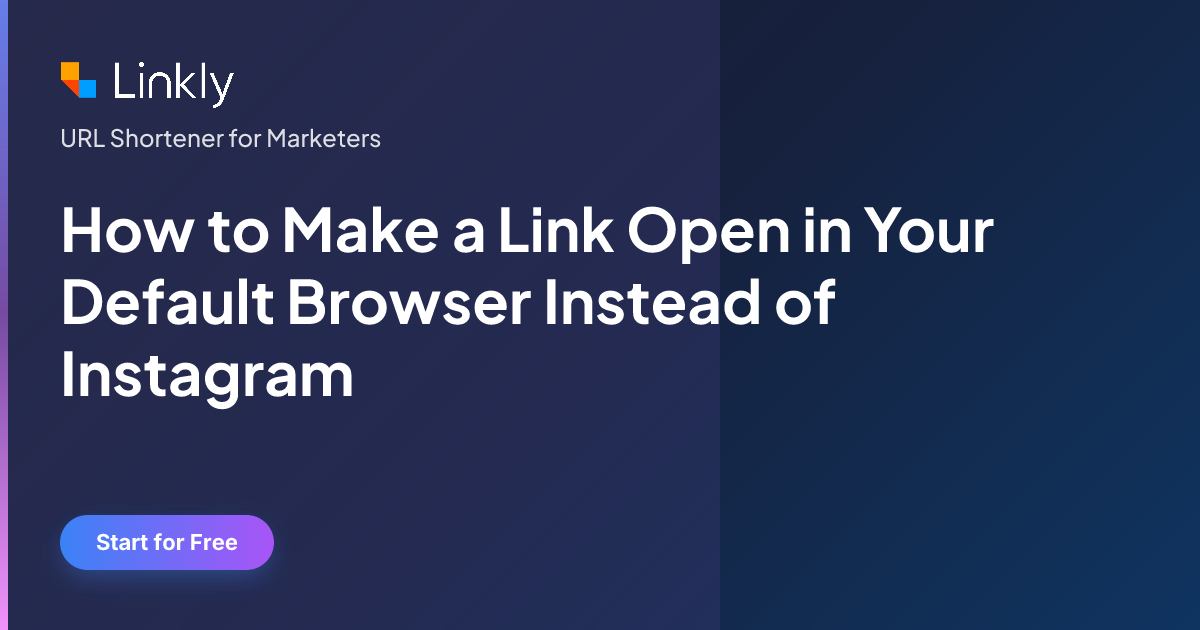 How to Make a Link Open in Your Default Browser Instead of Instagram ...